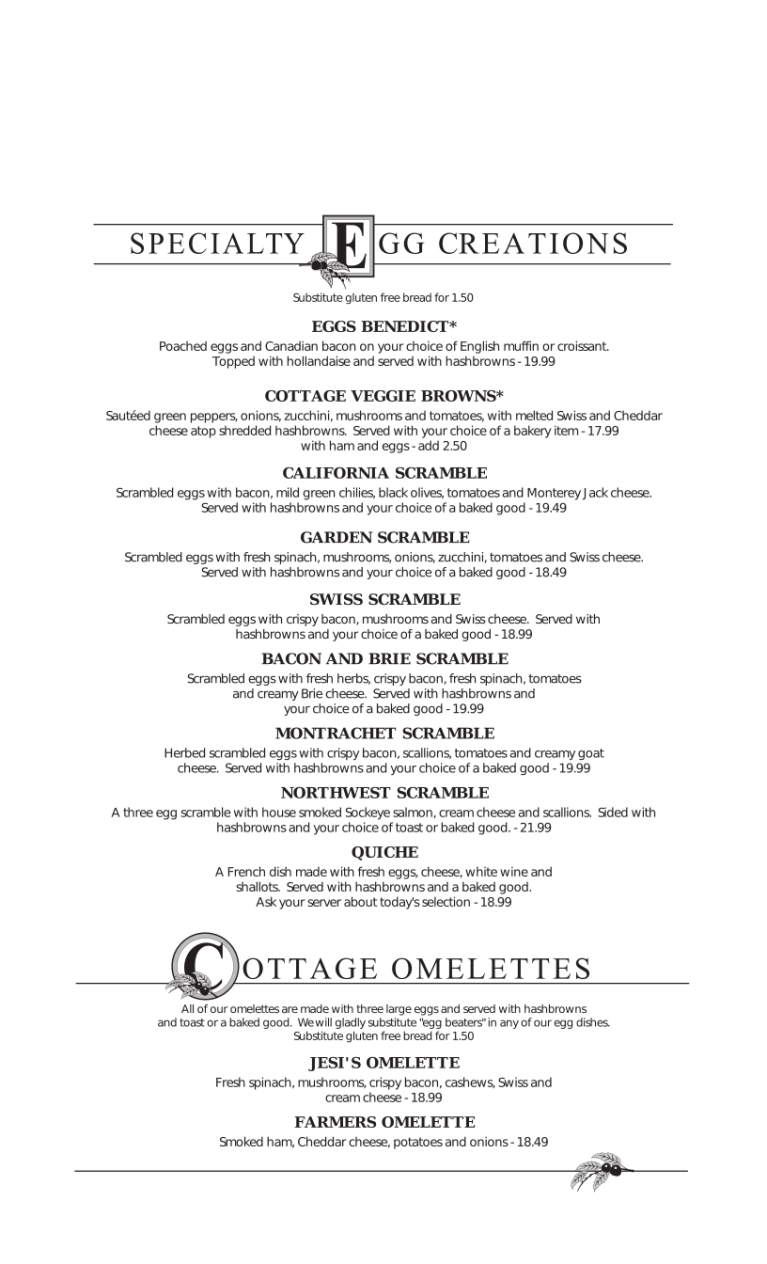 Breakfast – Chestnut Cottage