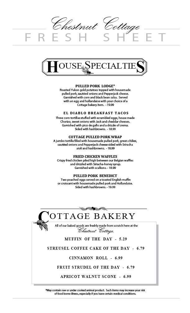 Breakfast – Chestnut Cottage