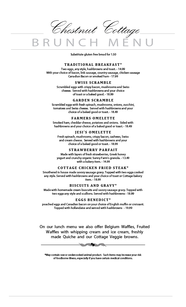 Lunch – Chestnut Cottage