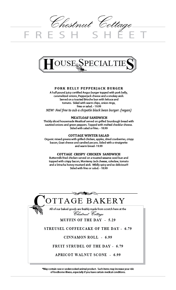 Lunch – Chestnut Cottage